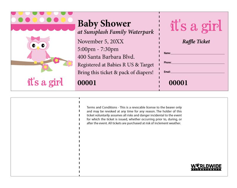 Buy Event Raffle Tickets for the Parents-to-be | Worldwide Ticketcraft ...