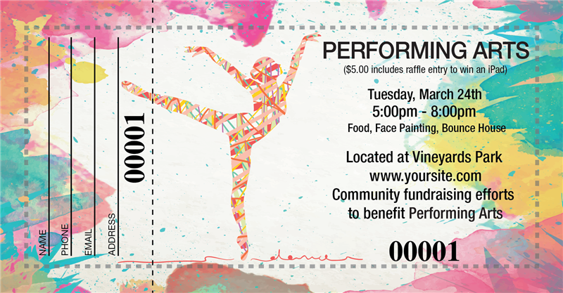 Dance Performance Raffle Tickets